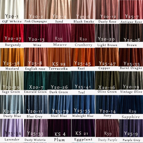 VELVET Swatch FABRIC Sample Free Shipping - Etsy