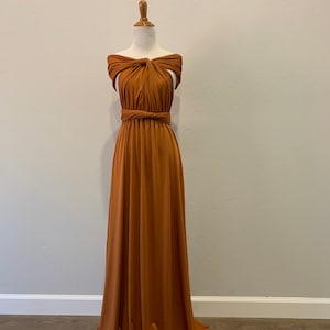 Copper Bridesmaid Dress Infinity Dress Wrap Dress Convertible Dress ...
