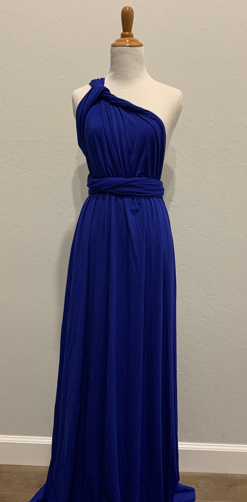 Royal Blue Bridesmaid Dress Infinity Dress Wrap Dress - Etsy
