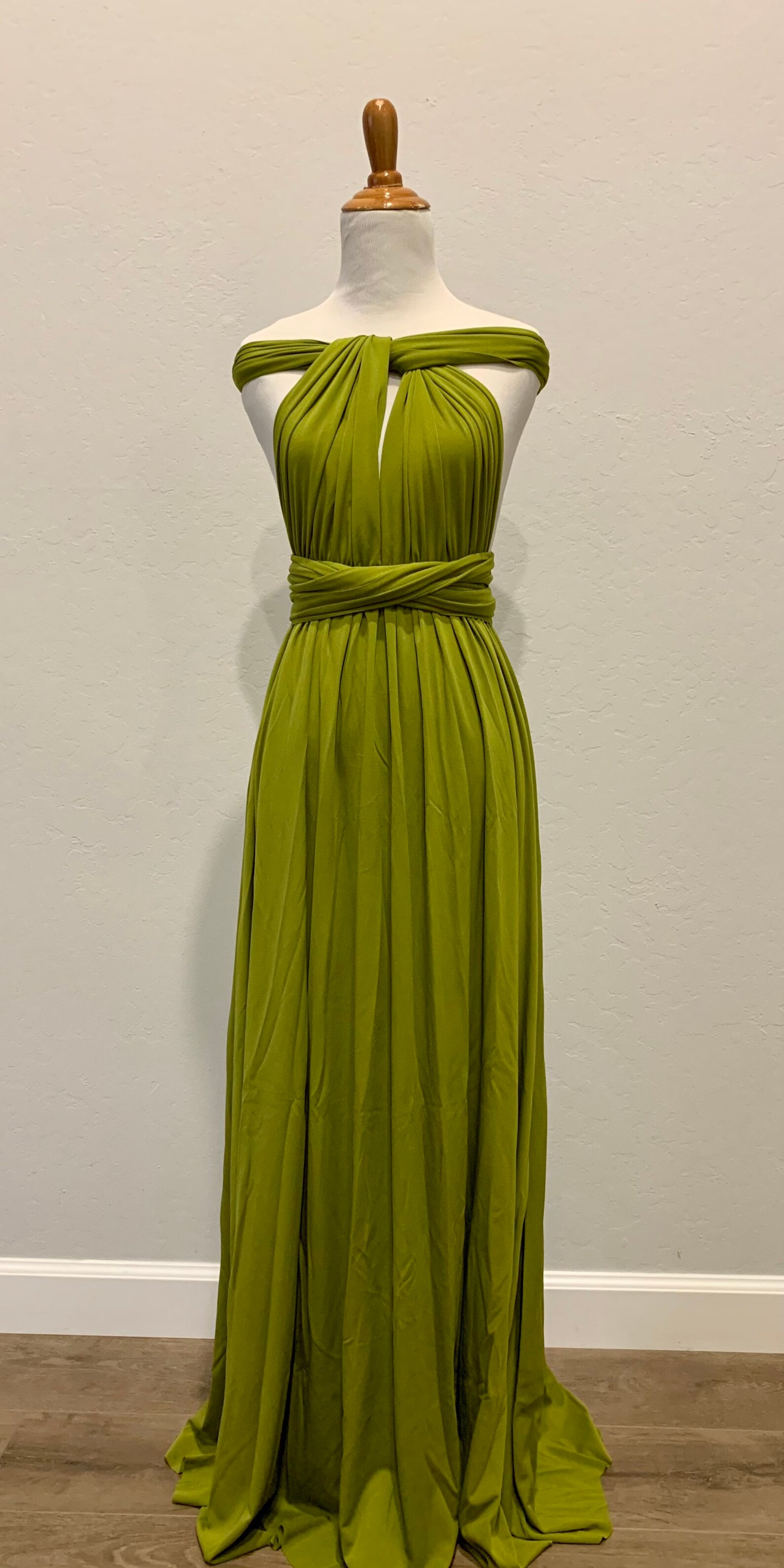 Avocado Green Bridesmaid Dress Infinity Dress Wrap Dress | Etsy