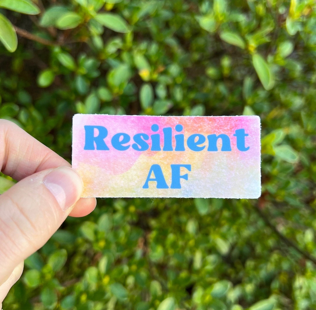 Resilient AF Waterproof Vinyl Sticker, Water Bottle Laptop Sticker ...