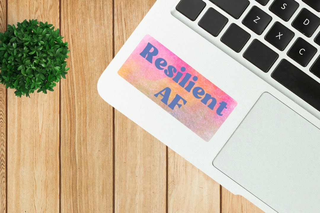 Resilient AF Waterproof Vinyl Sticker, Water Bottle Laptop Sticker ...