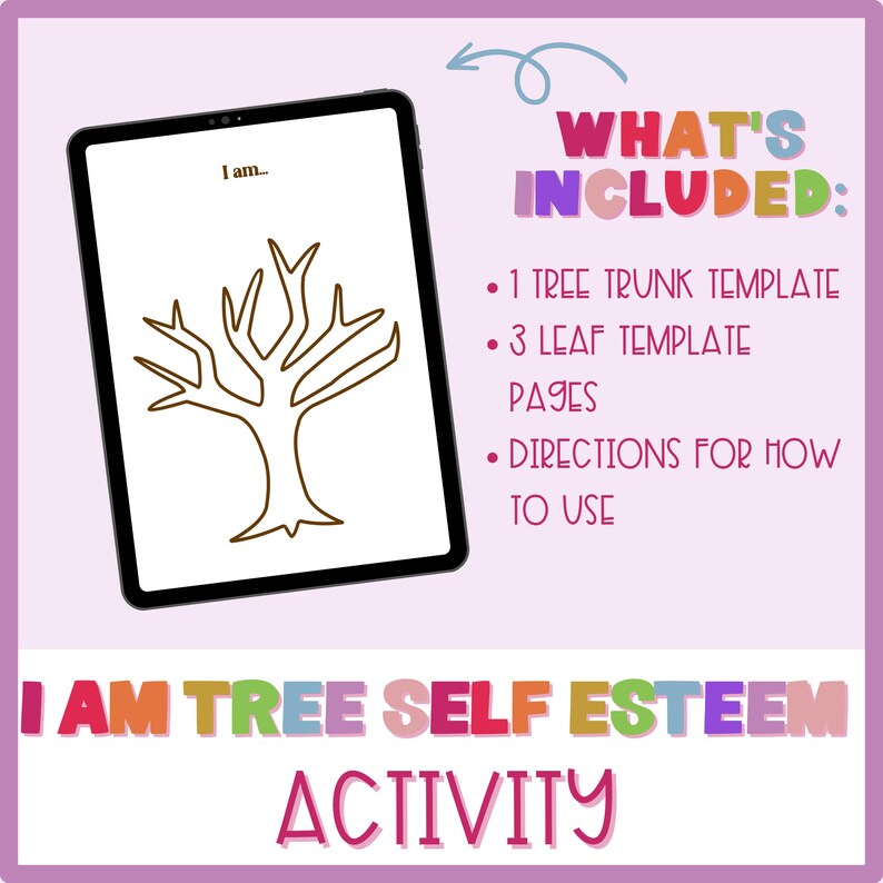 I Am Tree Self-esteem Art Project for Kids, Social Emotional Learning ...