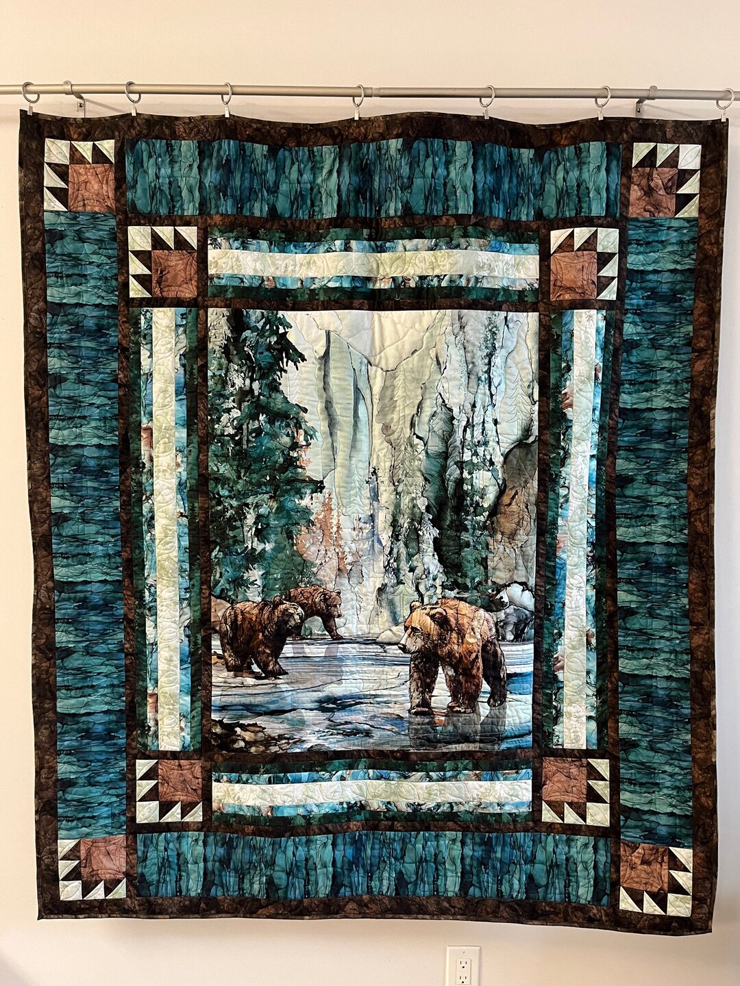 Northern Peaks Quilt 62"x72" - Etsy