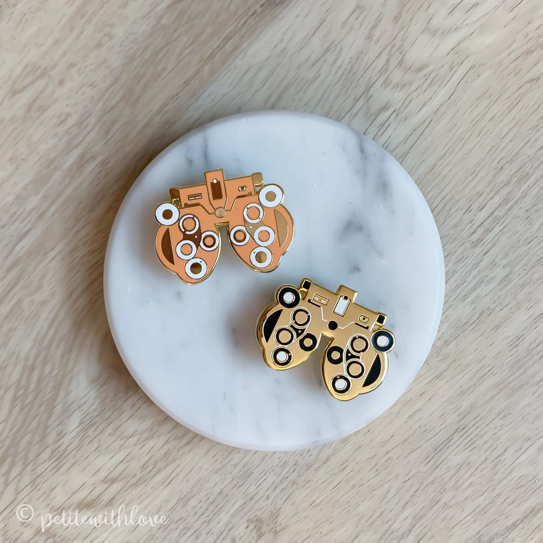 PIN SET Save 15% Pink & Gold Optometry Phoropter Hard Enamel Pins ...