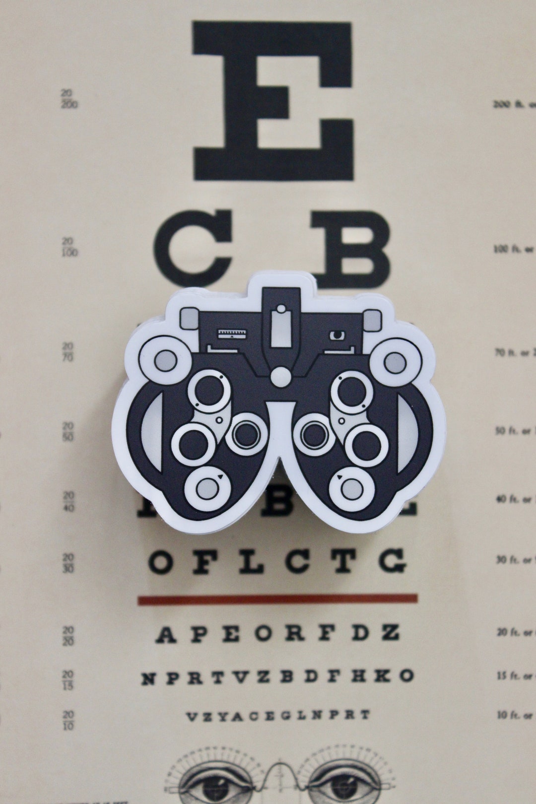 Optometry Die Cut Sticker - Phoropter Vinyl Sticker - Optometrist ...