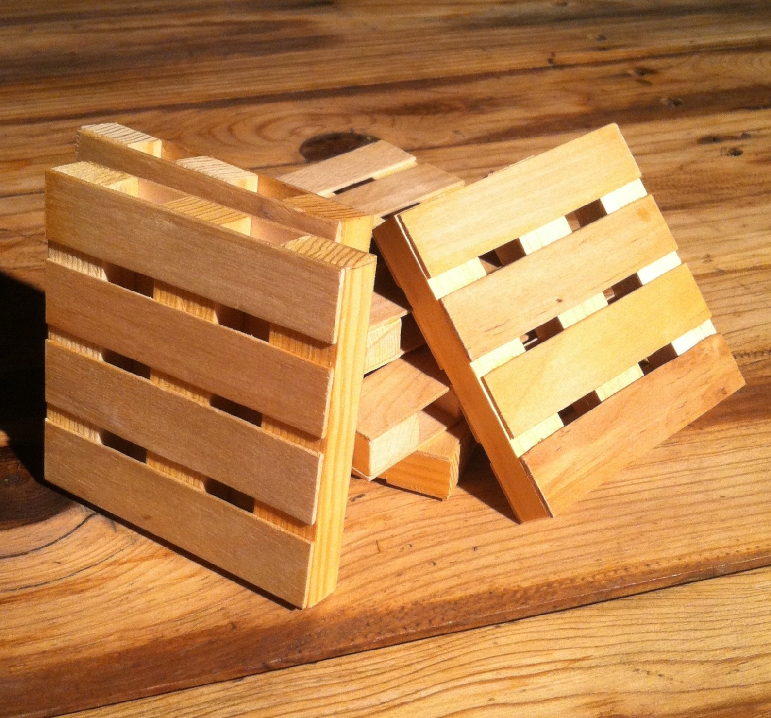 Handmade Wooden Pallet Coasters set of 6 | Etsy