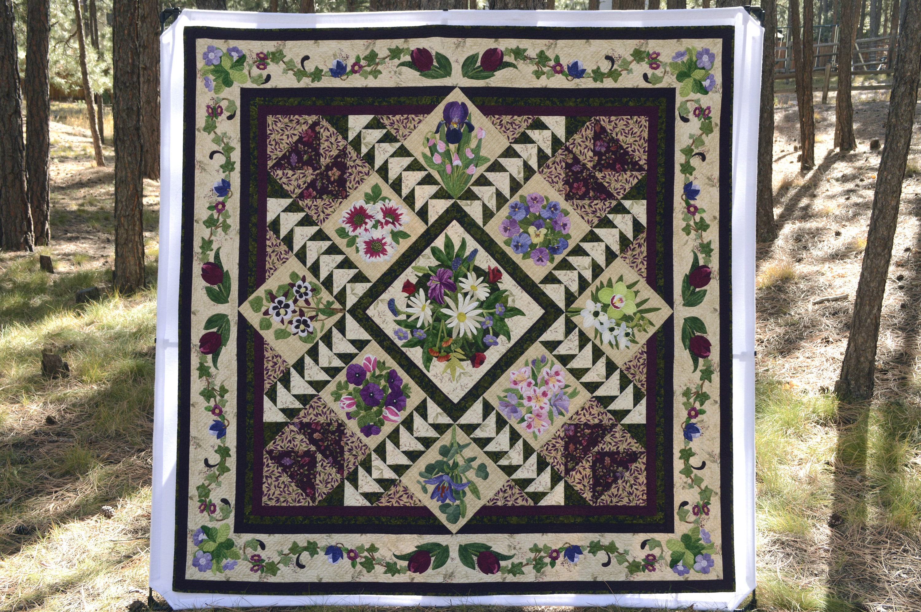 Beautiful Bouquets: Applique Quilt Pattern - Etsy