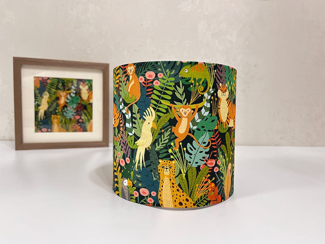 Animal Pattern Lamp Shade, Zoo Pattern Lampshade for Table Lamp Floor ...