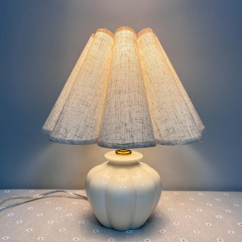 Ivory Farmhouse Lamp - Etsy