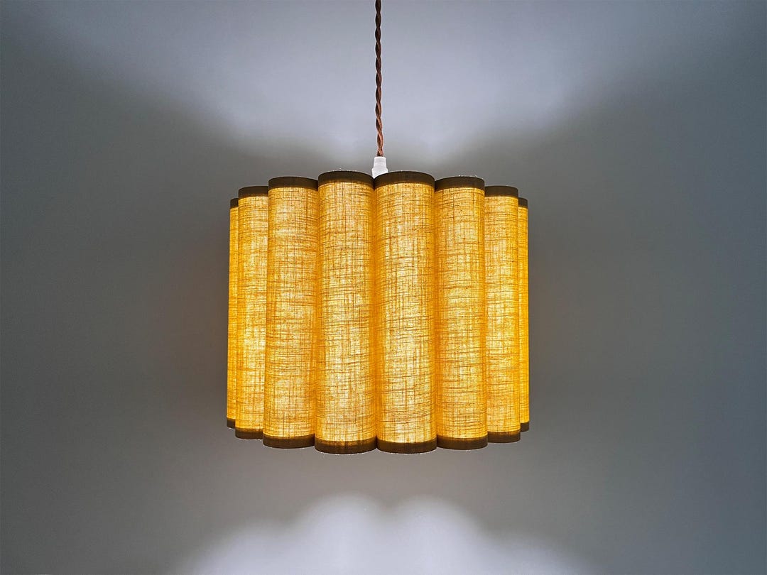 Wavy Linen Lampshade: Pleated Pendant or Table Lamp Shade - Etsy