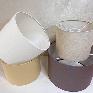 Linen Lampshade, Fabric Lamp Shades, Avaliable in 20 Colors. - Etsy