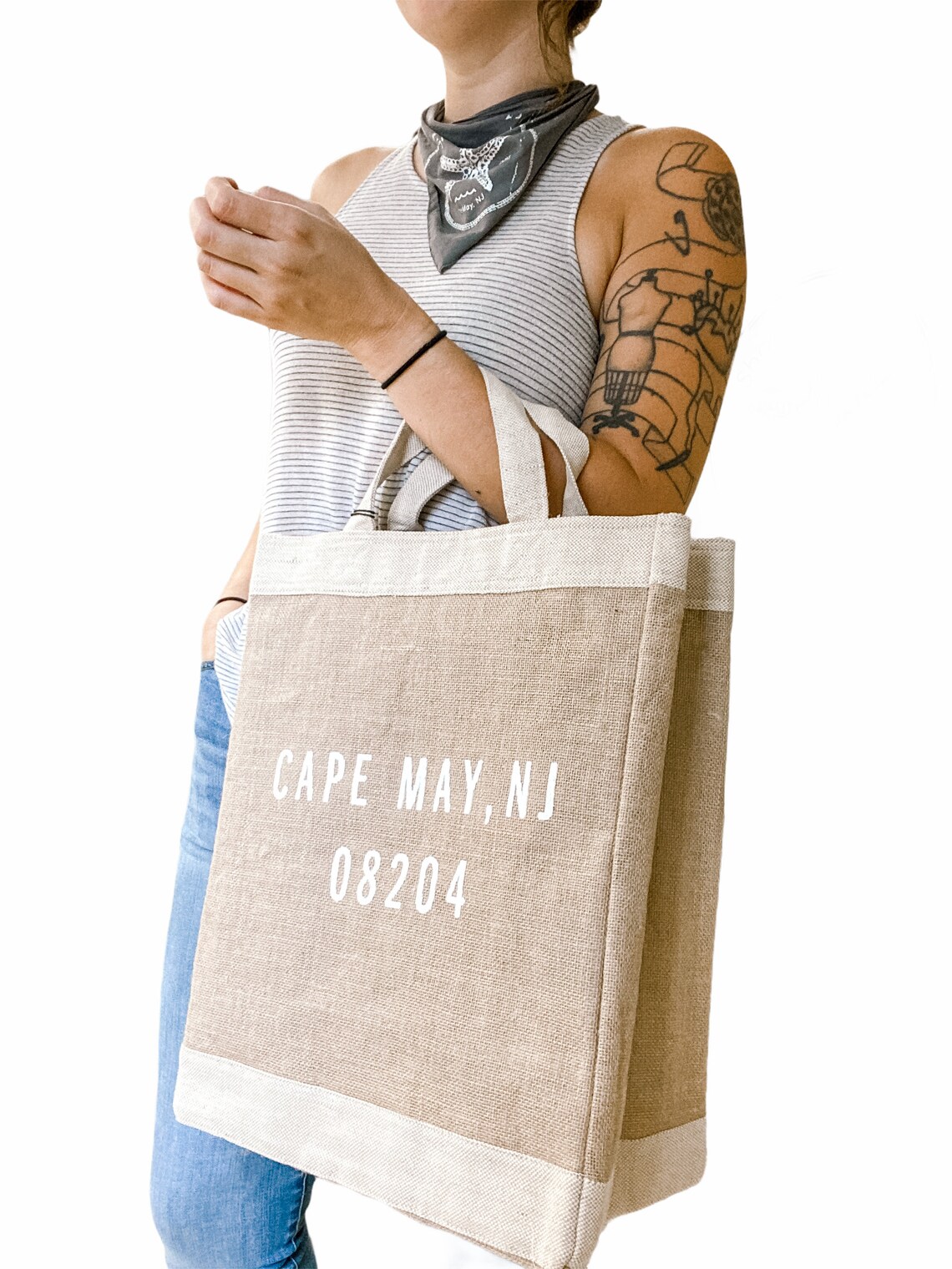 Shore Soaps Custom Apolis Tote Bag // Cape May, NJ 08204 // Stone ...