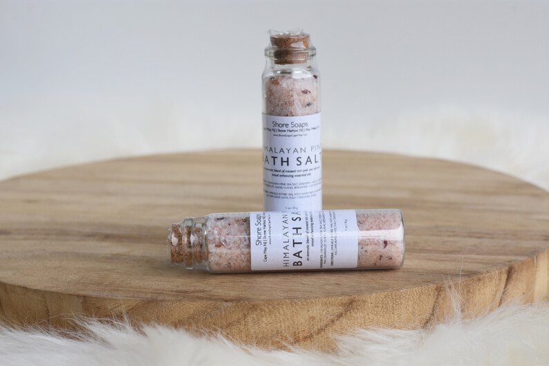 PINK Vial Bath Salts // Nourishing // Himalayan Pink Sea Salt - Etsy