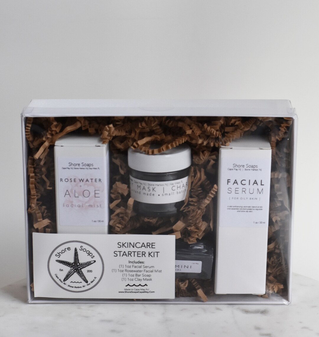 SKINCARE STARTER KIT // Rosewater Facial Mist // Soap Serum // Clay ...