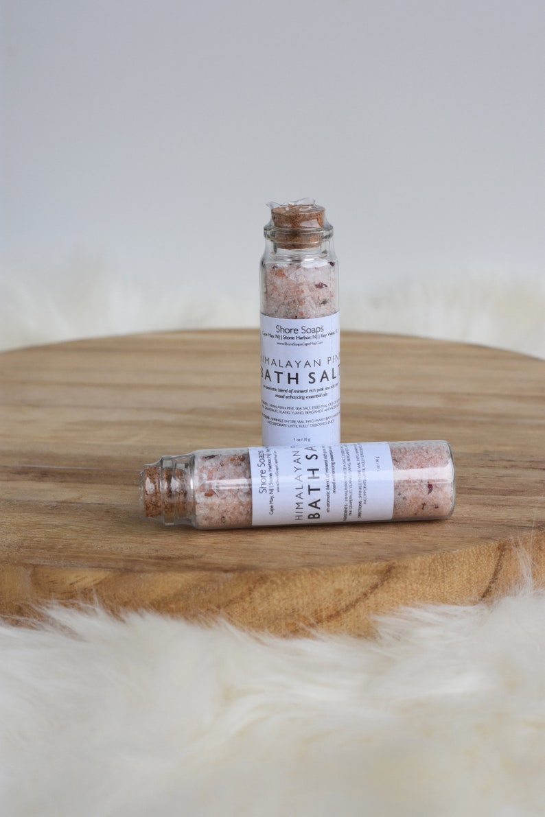 PINK Vial Bath Salts // Nourishing // Himalayan Pink Sea Salt - Etsy
