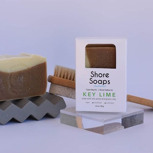 Key Lime + Seaweed Soap // Acne // Vegan // Kelp Powder Cacao // Bar ...