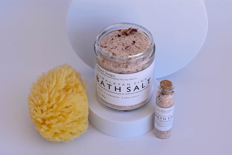 PINK Vial Bath Salts // Nourishing // Himalayan Pink Sea Salt - Etsy