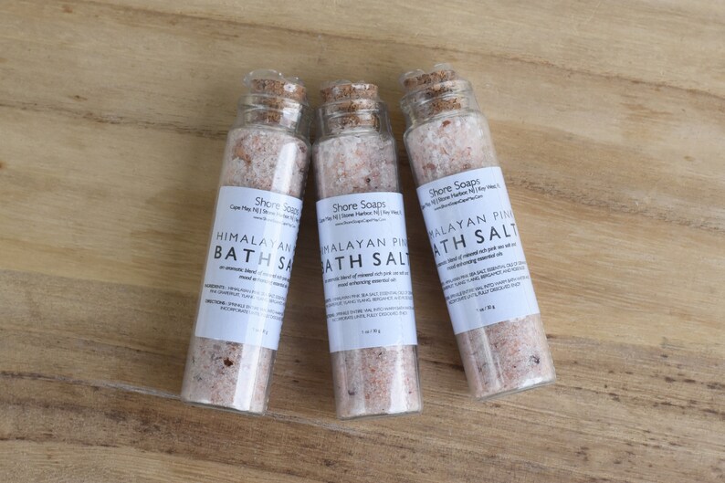PINK Vial Bath Salts // Nourishing // Himalayan Pink Sea Salt - Etsy