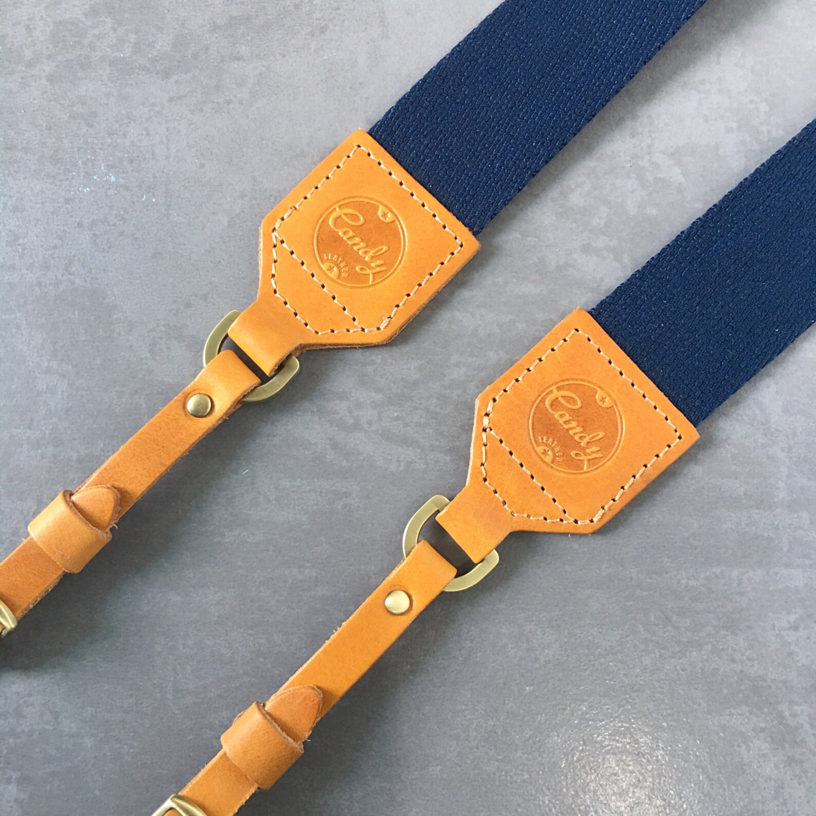 Genuine Leather Navy Camera Neck Shoulder Strap for SLR DSLR - Etsy