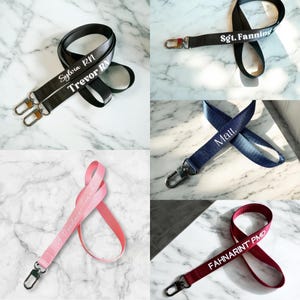 Personalized Lanyard: Screen Printed Name, Polyester Strap - Etsy