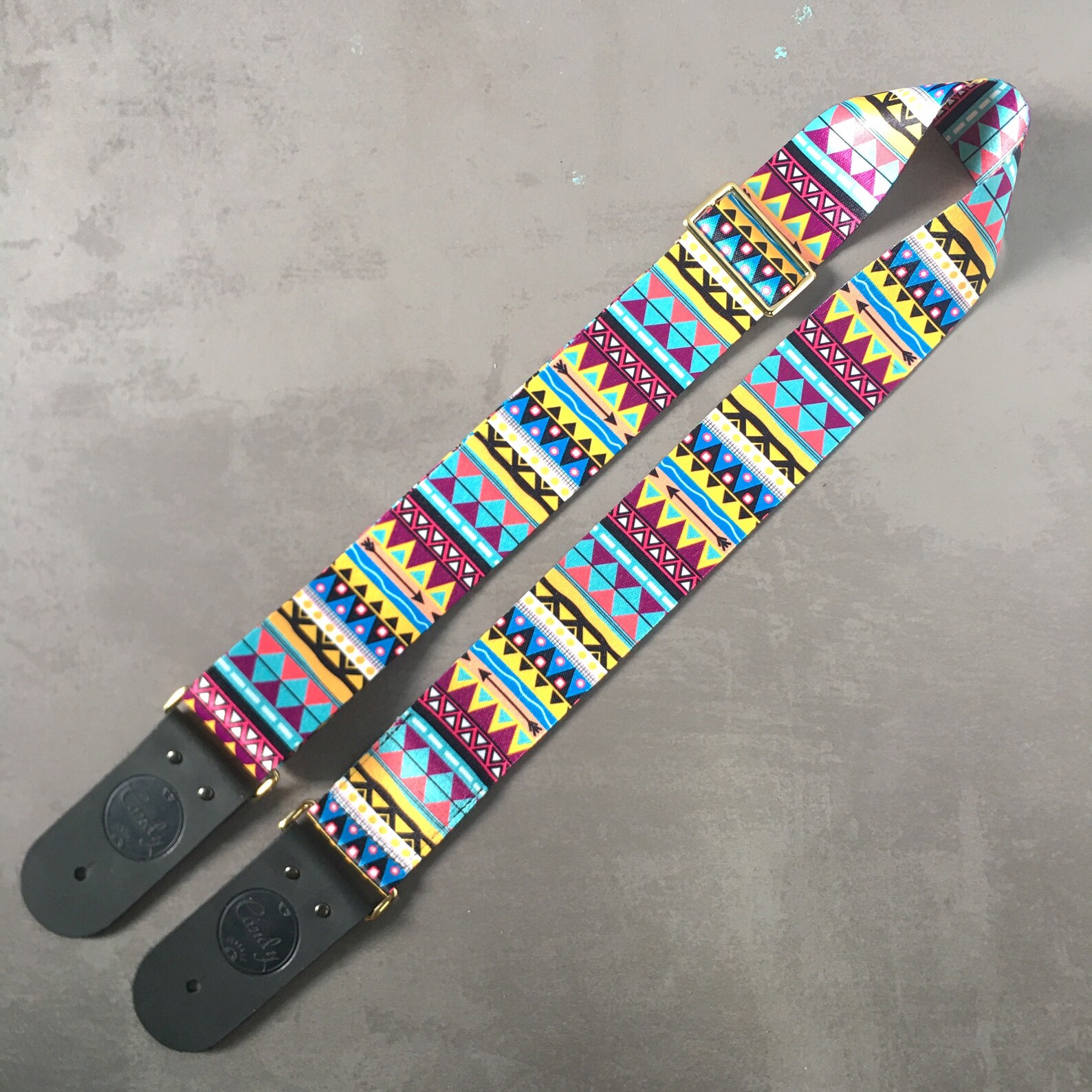 Mixed Blue Guitar Strap Genuine Leather Guitar Strap . | Etsy