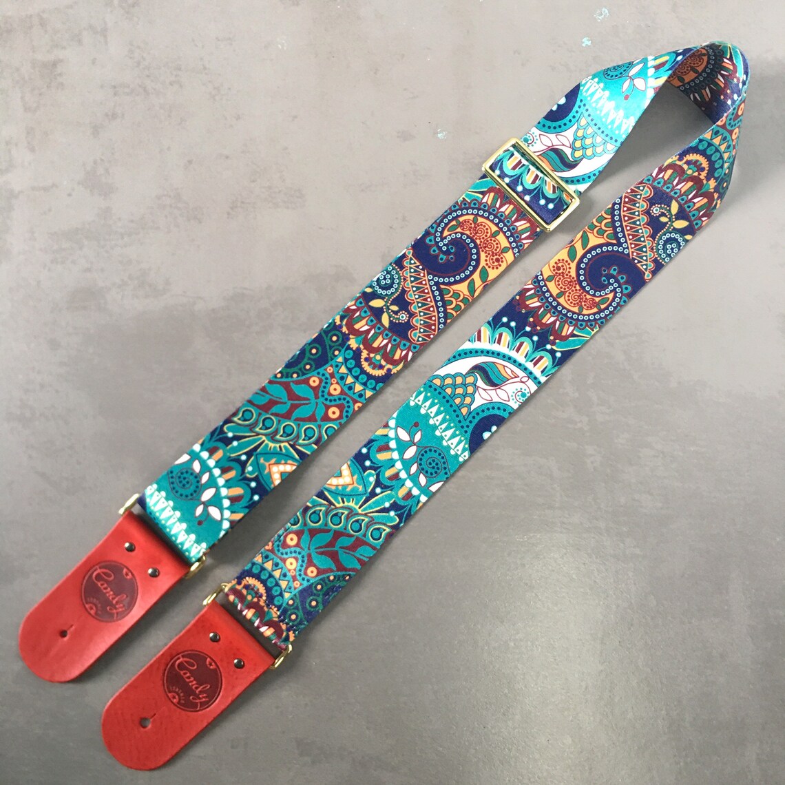 Mixed Green Guitar Strap Genuine Leather Guitar Strap . - Etsy