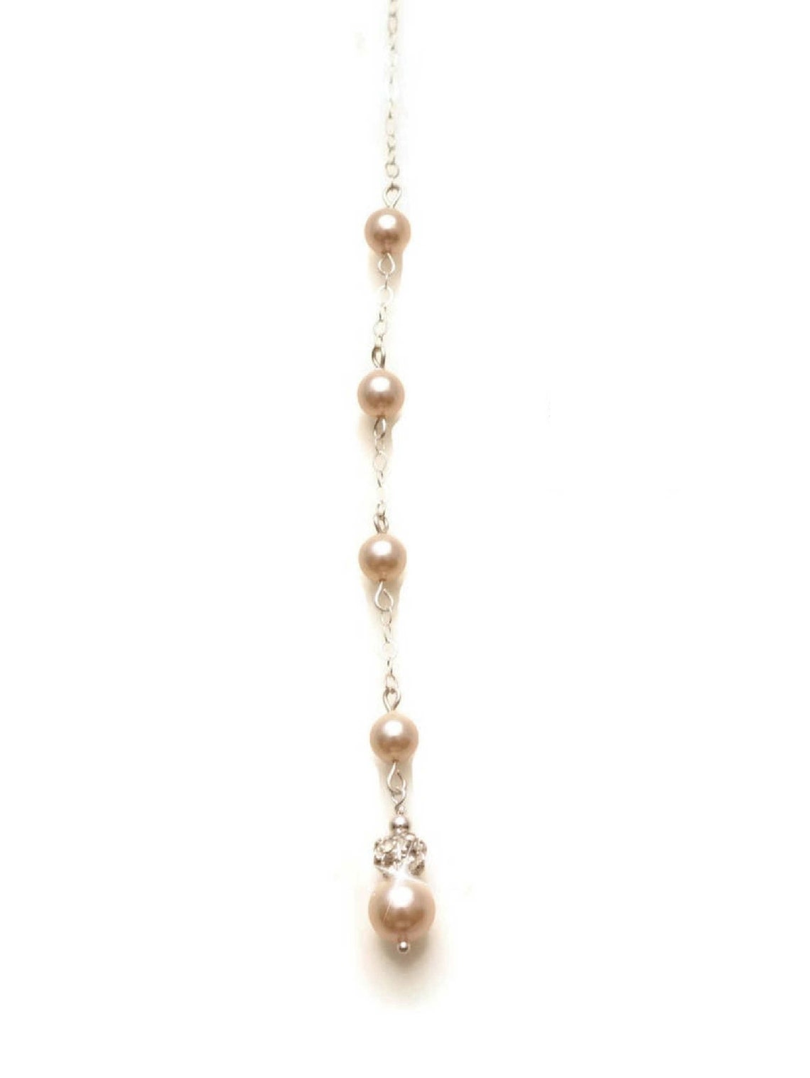 Bridal Backdrop Necklace - Pearl Back Drop Necklace - Pearl Backdrop ...