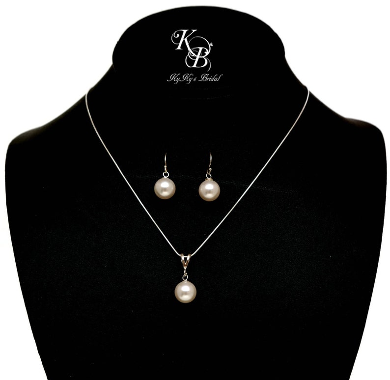 Bridal Jewelry Set Simple Bridal Jewelry Pearl Jewelry Set - Etsy