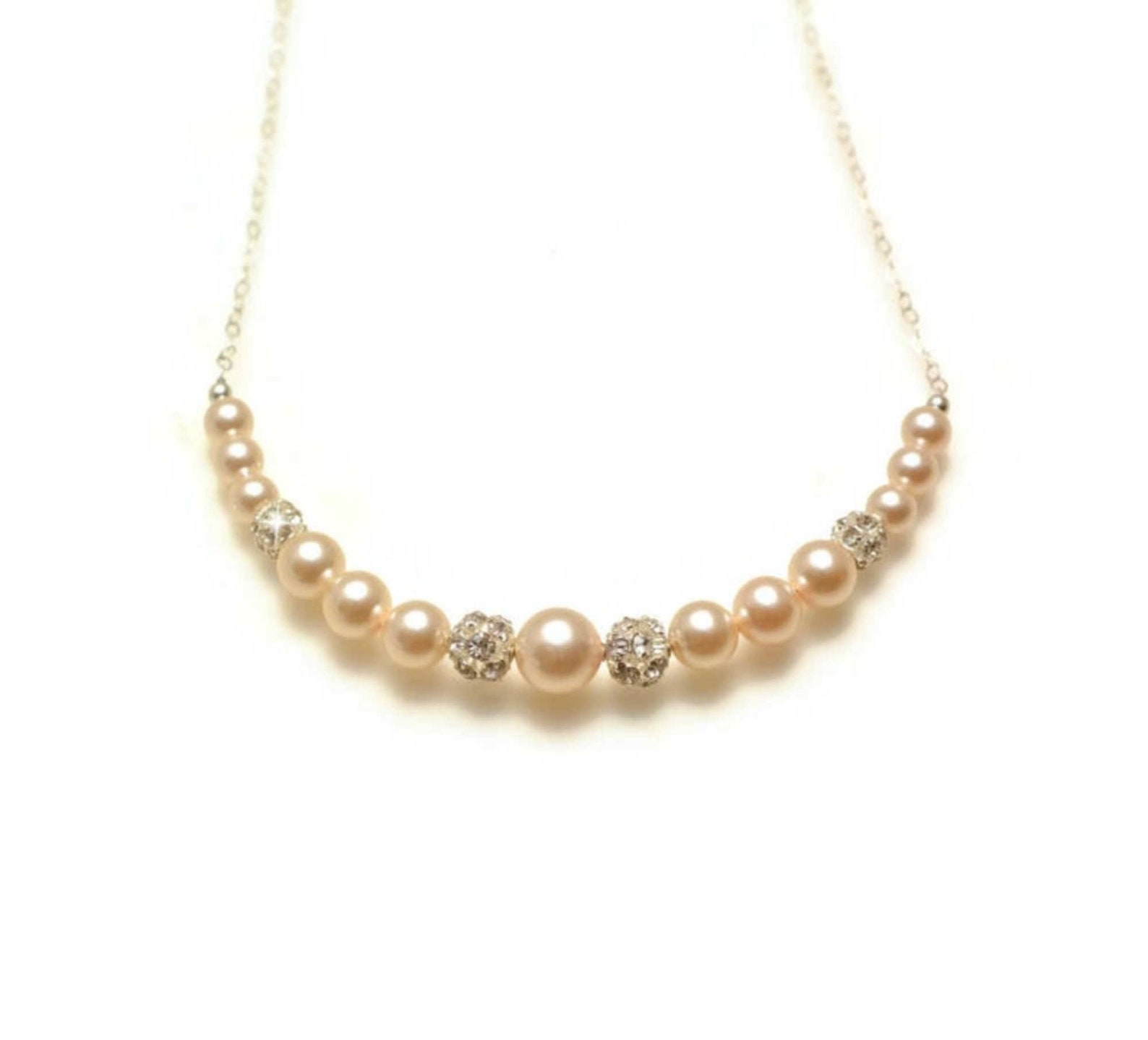 Bridal Backdrop Necklace - Pearl Back Drop Necklace - Pearl Backdrop ...