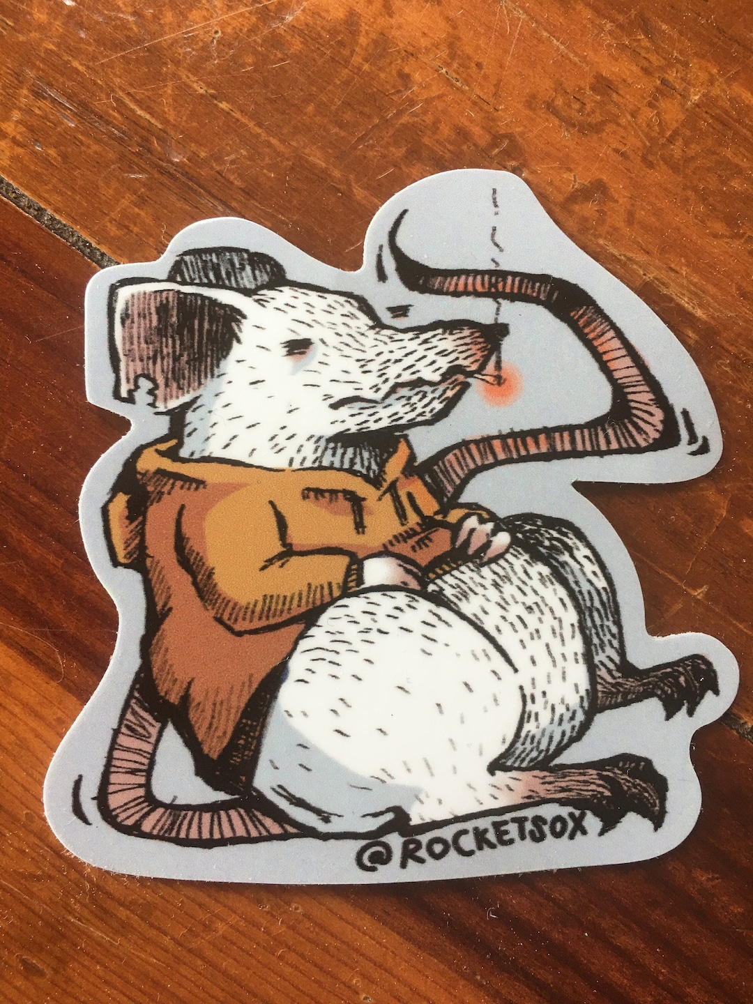 Hoodie Rat Vinyl Sticker - Etsy