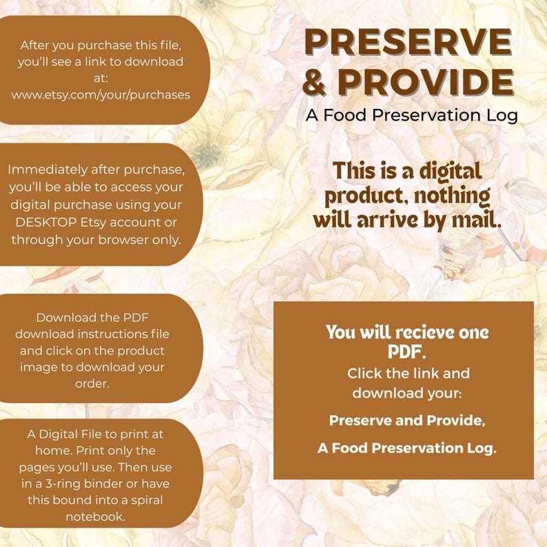 PRESERVE & PROVIDE: a Food Preservation Log - Etsy