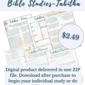 Tabitha: A Bible Study for Women | Printable PDF Devotional With ...