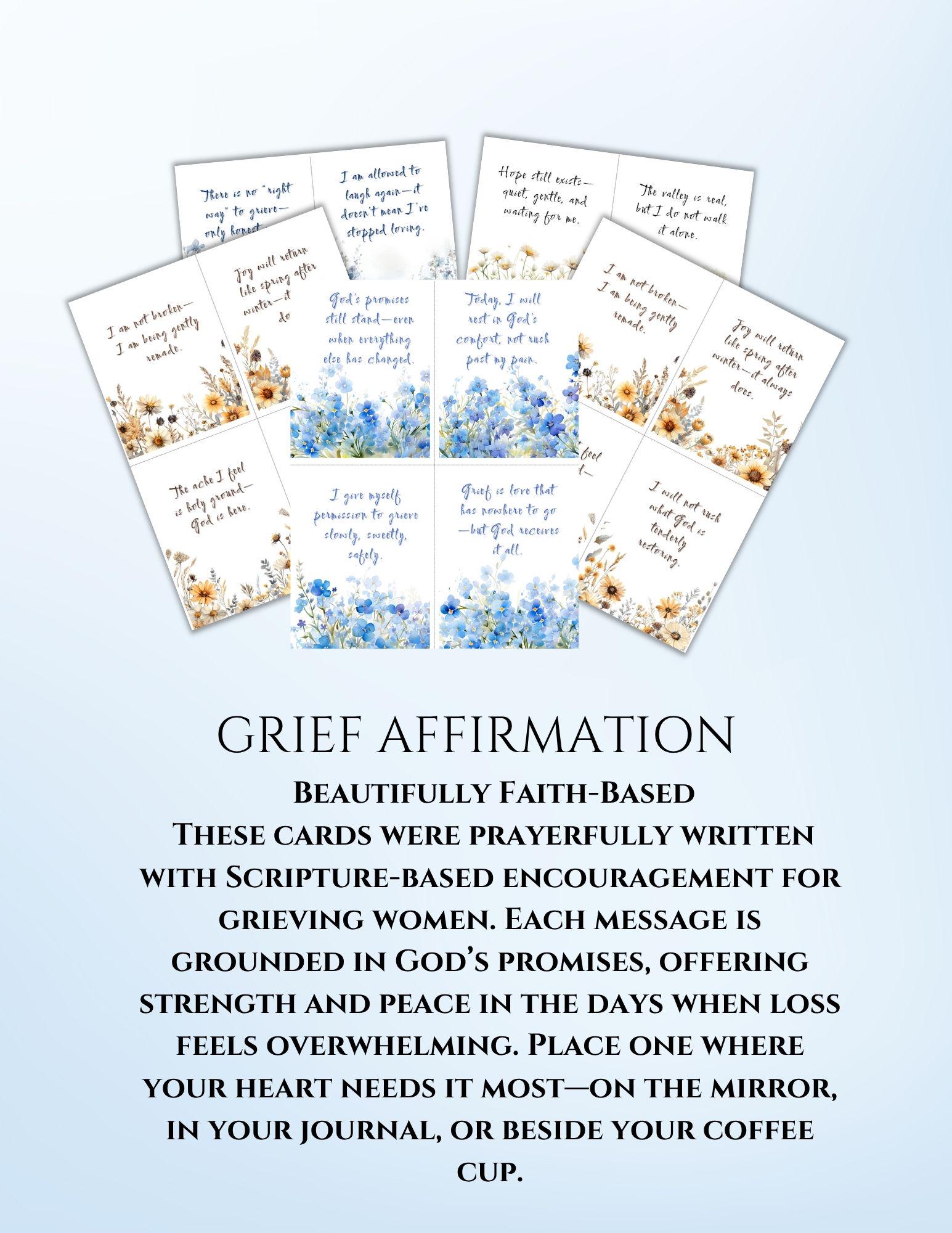 Printable Grief Cards With Scripture | Christian Encouragement for Loss ...