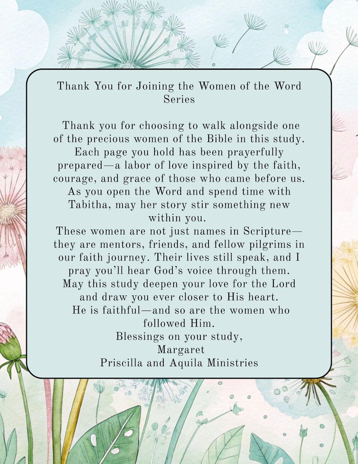 Tabitha Bible Study: Women of the Bible Character Reflection (PDF ...