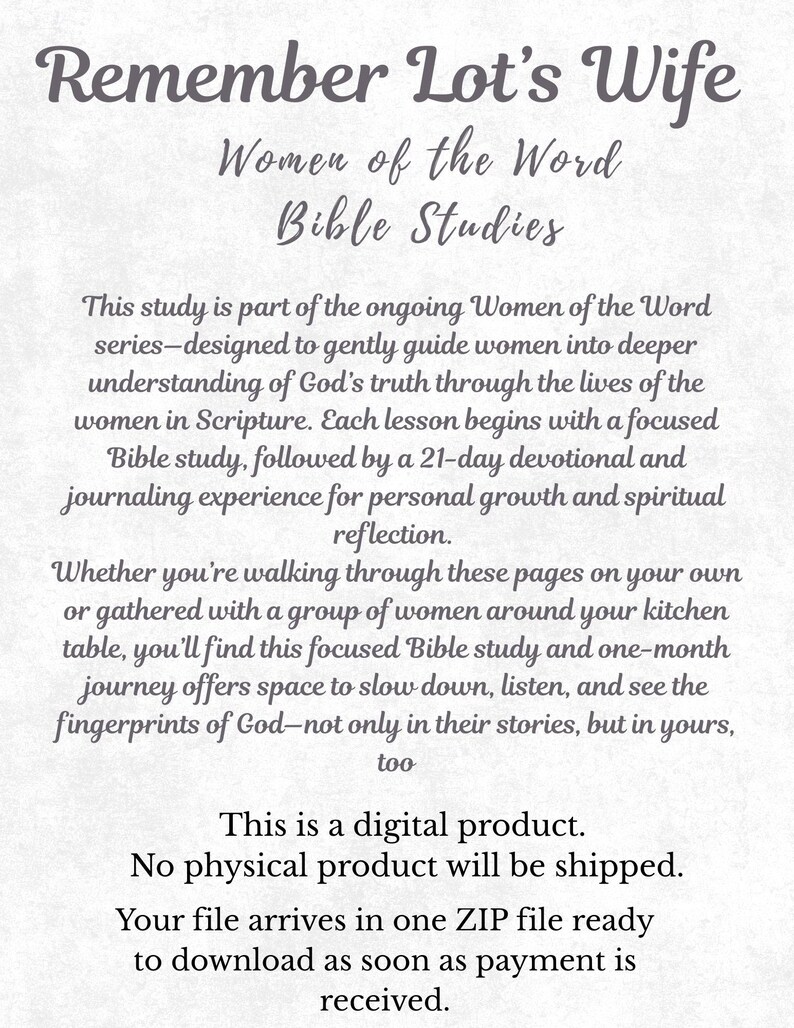 Lot's Wife Bible Study & Devotional Journal: Spiritual Growth for Women ...