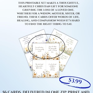 Printable Grief Cards With Scripture | Christian Encouragement for Loss ...