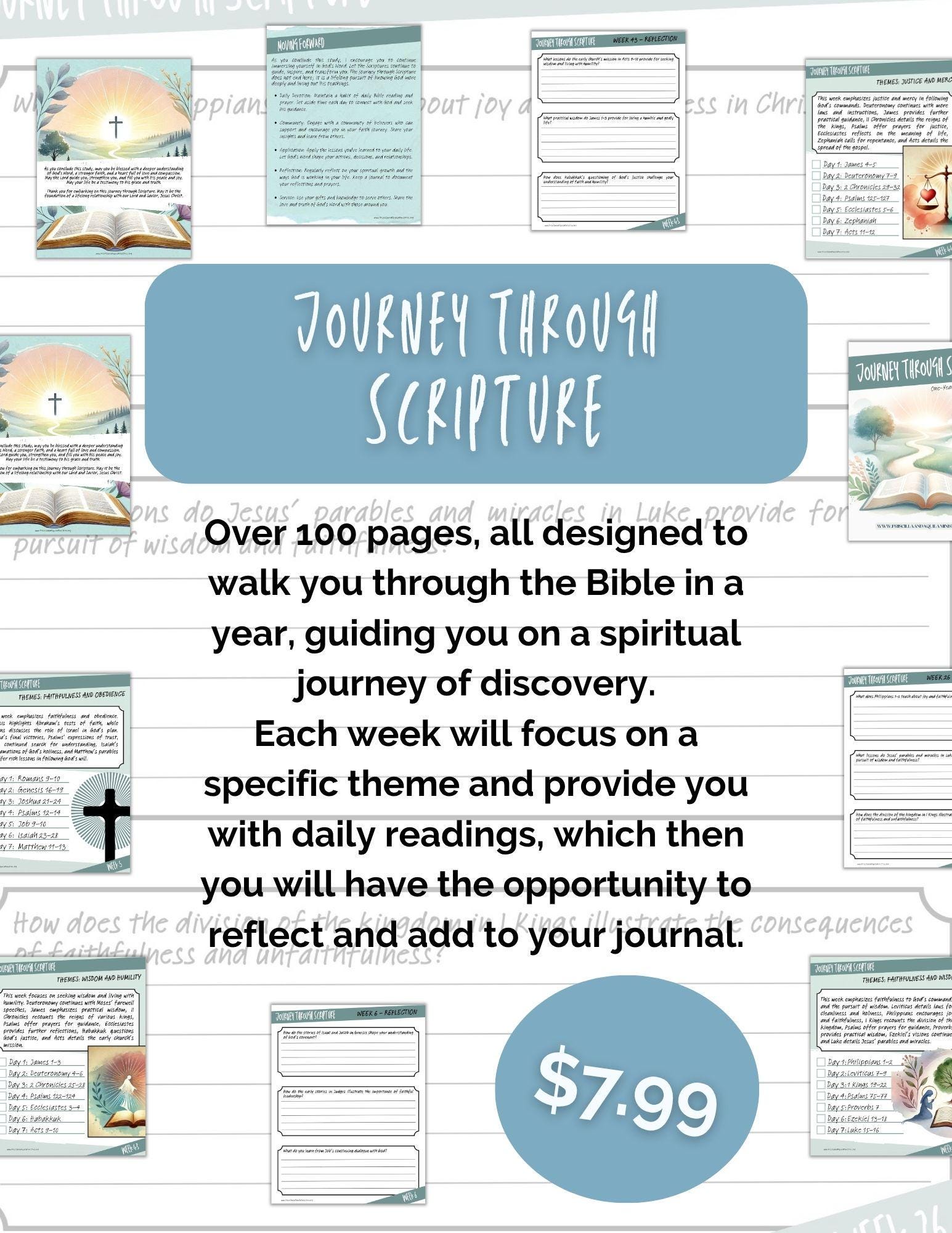 Journey Through Scripture – A Yearlong Bible Reading Plan (printable ...