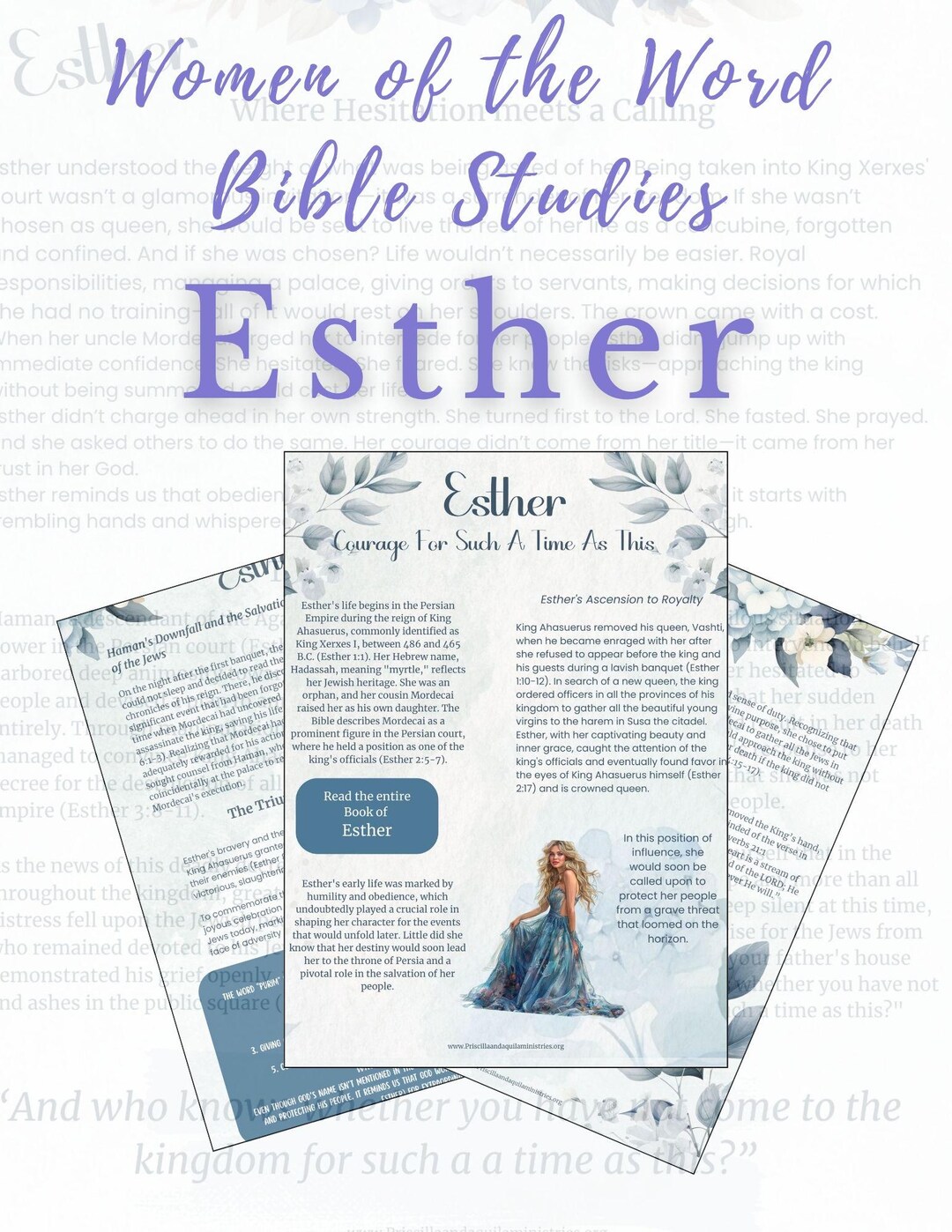 Esther: A Bible Study for Women | Bible Character of Women of the Bible ...