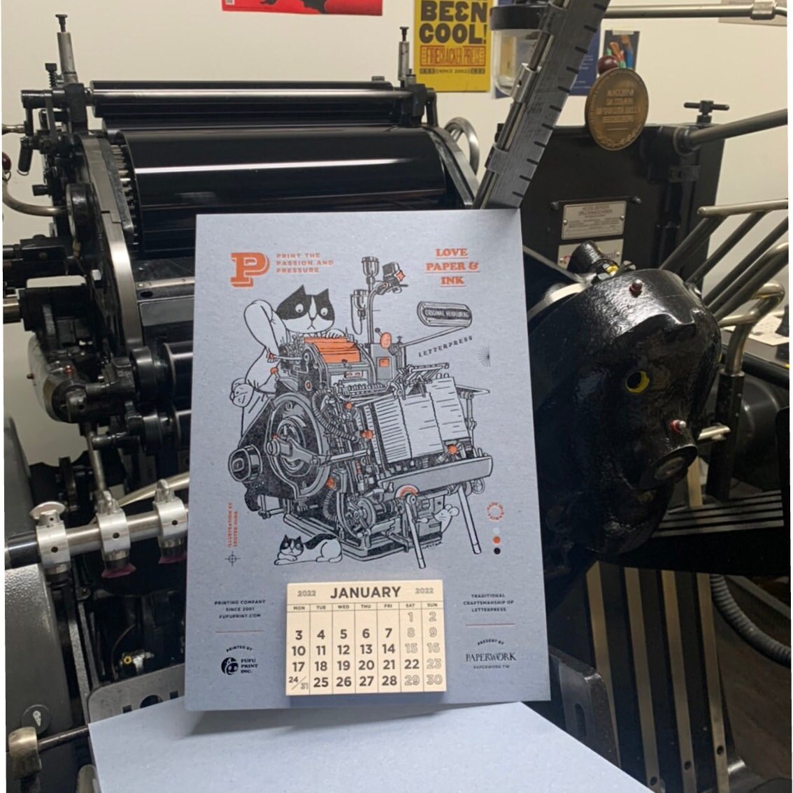 2022 Letterpress Mini Poster Calendar Pressman & Heidi - Etsy