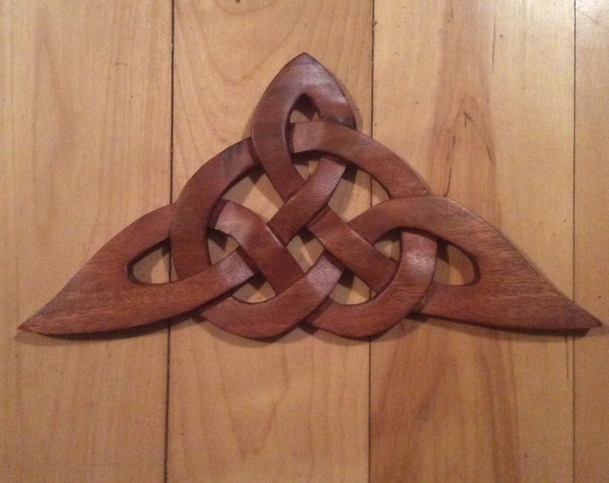 Celtic Flame Knot-cleansing and Renewal-wood Carved Triquetra Variation ...