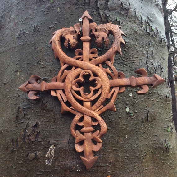 Celtic Dragon Cross