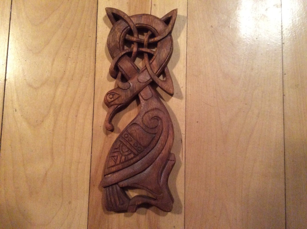 Celtic Duck Wood Carving - Etsy