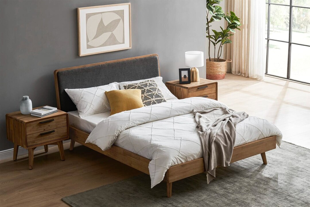 Seb Bed Modern and Minimalist Low Profile Bed King Size - Etsy