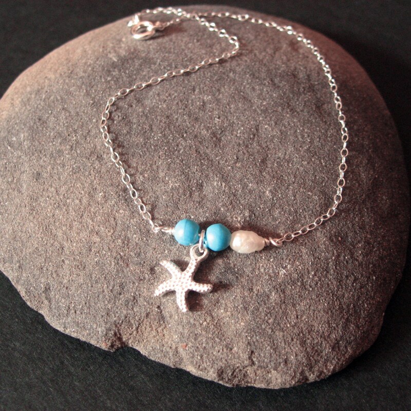 Starfish Anklet - Etsy
