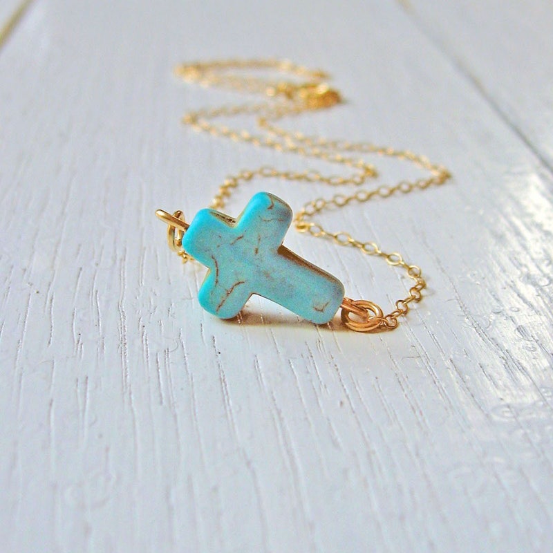 Turquoise Cross - Etsy