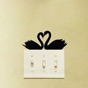 Swans Light Switch Stickers Animals Wall Decal Two Swans - Etsy