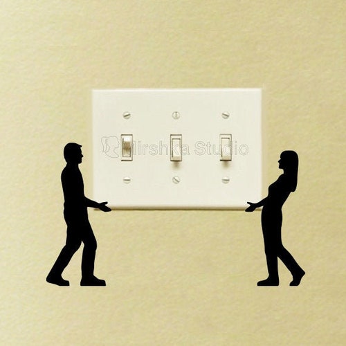 Cool Light Switch Fabric Sticker Funny Vinyl Wall Decal | Etsy