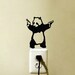 Banksy Panda With Guns Velvet Wall Decal Vinyl Wall Sticker Panda ...