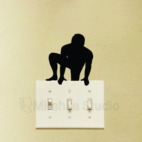 Cool Light Switch Fabric Sticker Funny Vinyl Wall Decal | Etsy